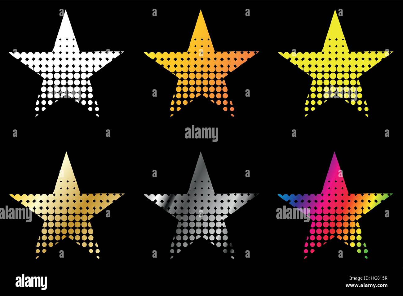 Star set, stars of different colors Stock Vector Image & Art - Alamy