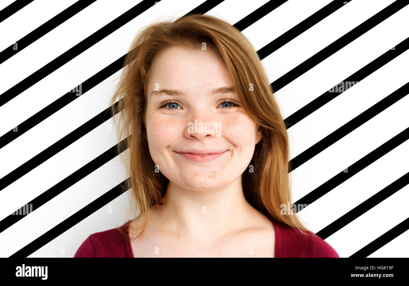 Young Woman Positive Expression Concept Stock Photo - Alamy