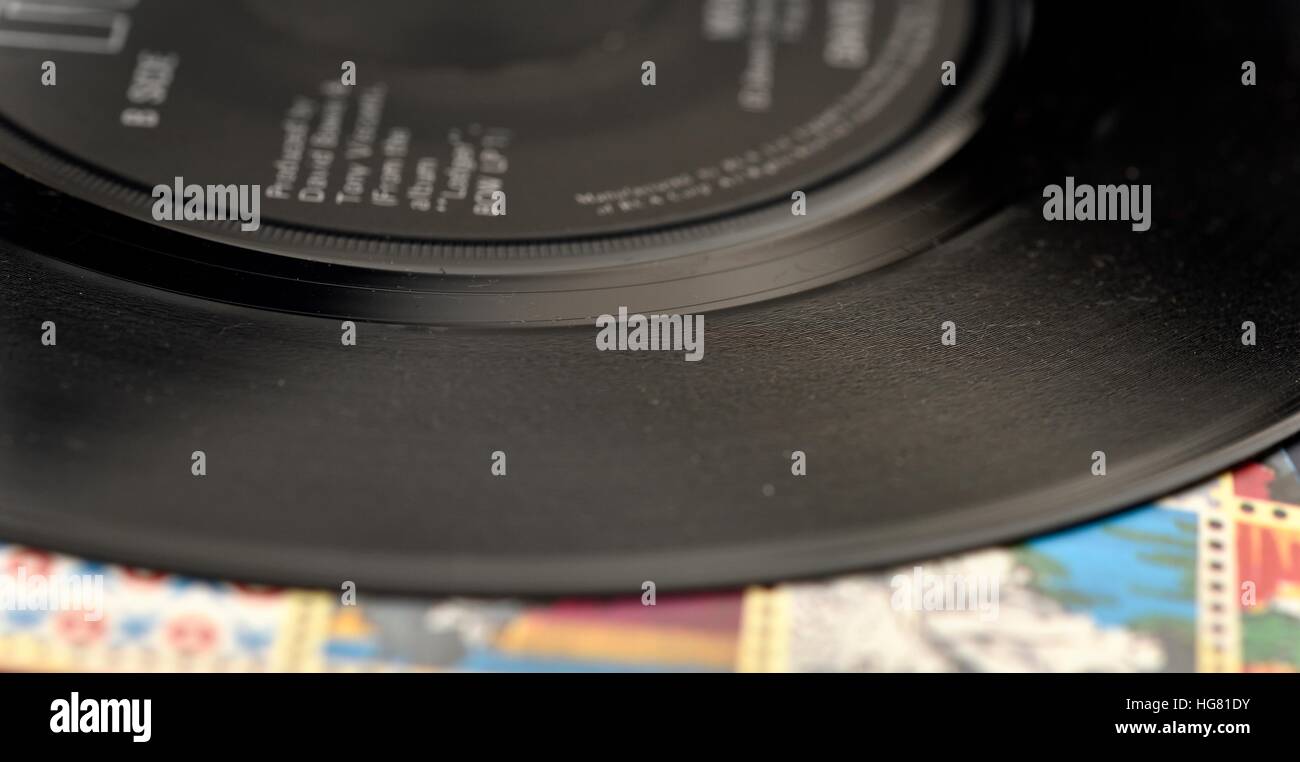 A polyvinyl chloride music record disc Stock Photo - Alamy