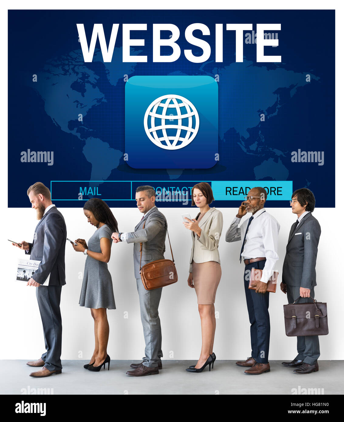 Website Global Worldwide Icon Concept Stock Photo - Alamy
