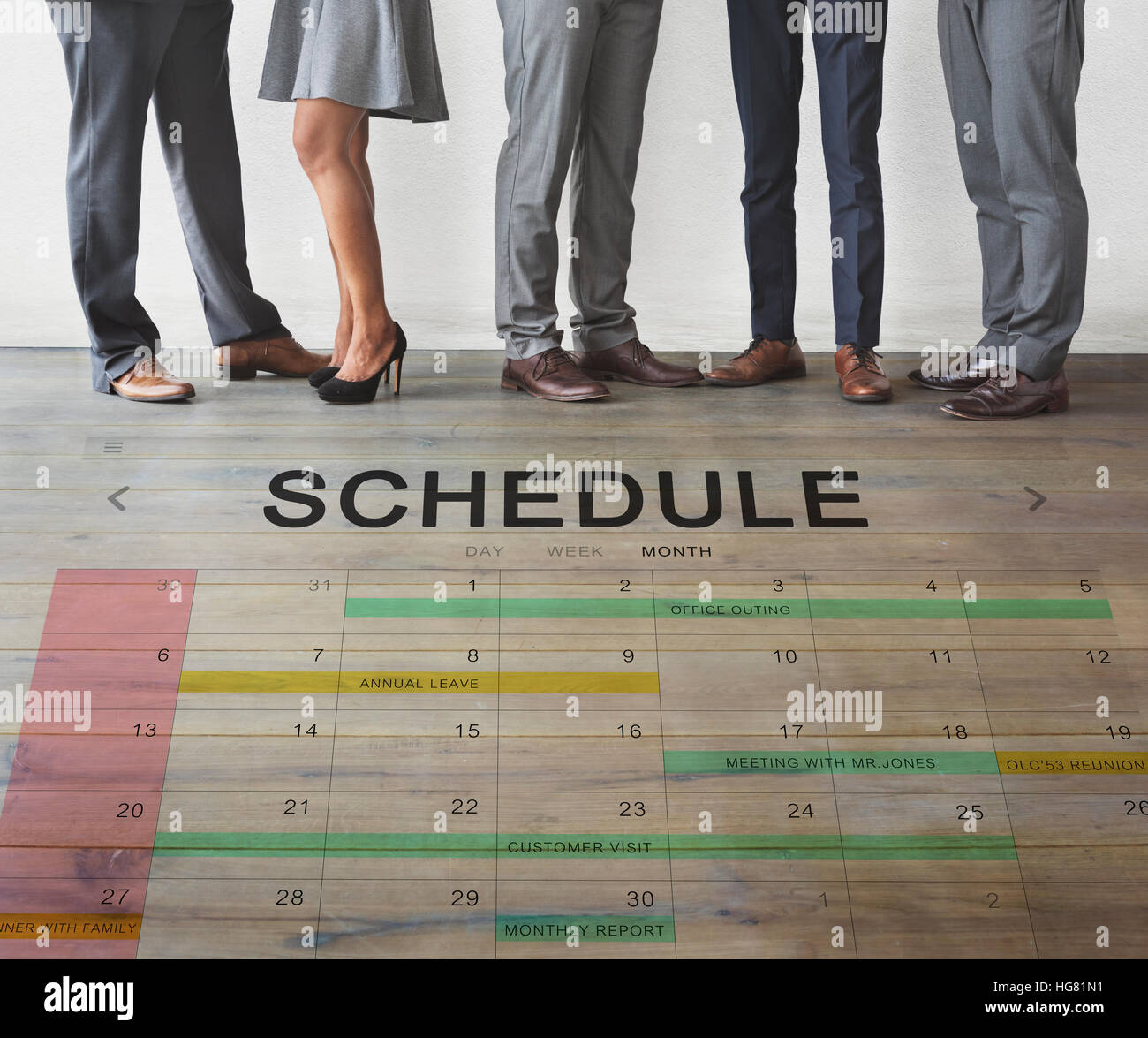 Schedule Table Event Planner Concept Stock Photo - Alamy