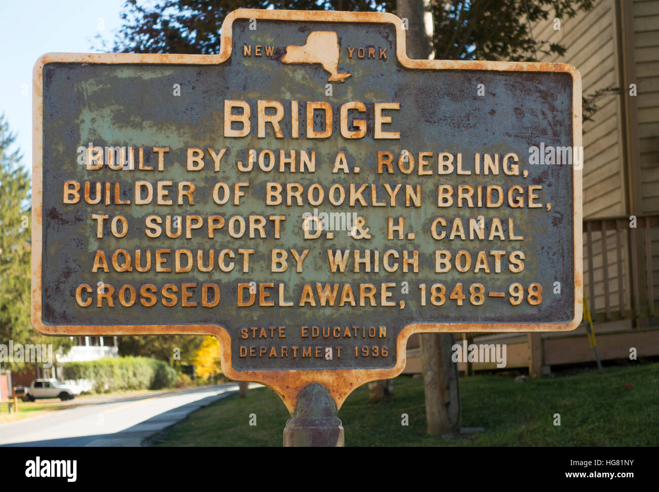 Roebling Delaware Aqueduct Stock Photo - Alamy