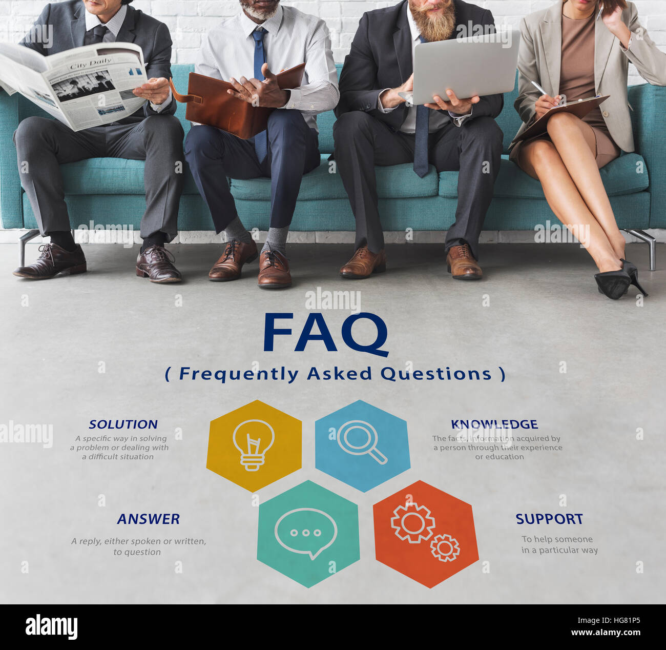 Customer Service FAQs Illustration Concept Stock Photo - Alamy