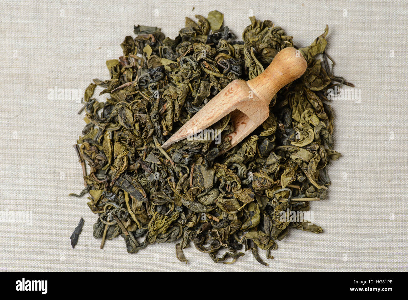 Green tea leaves Stock Photo - Alamy