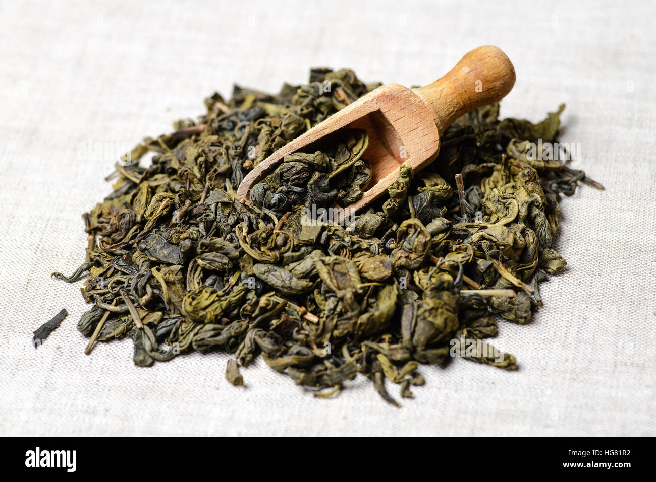 Green tea leaves Stock Photo - Alamy