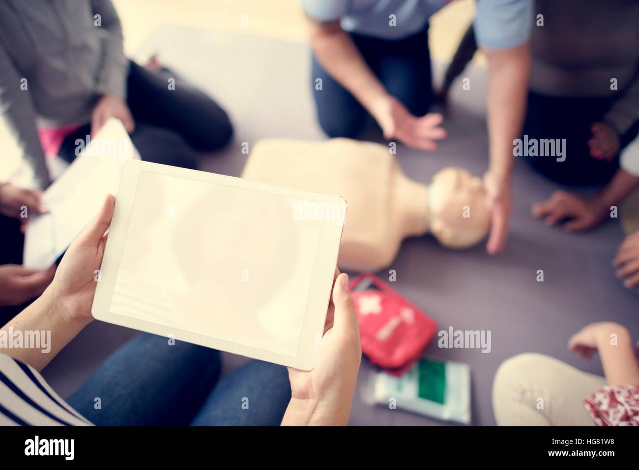 CPR First Aid Training Concept Stock Photo - Alamy