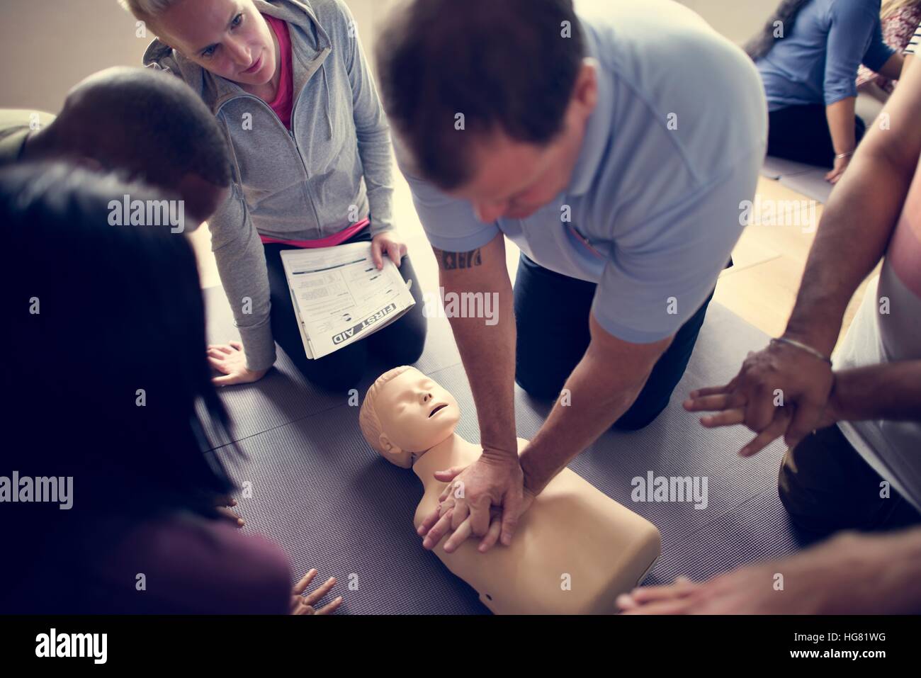 CPR First Aid Training Concept Stock Photo - Alamy