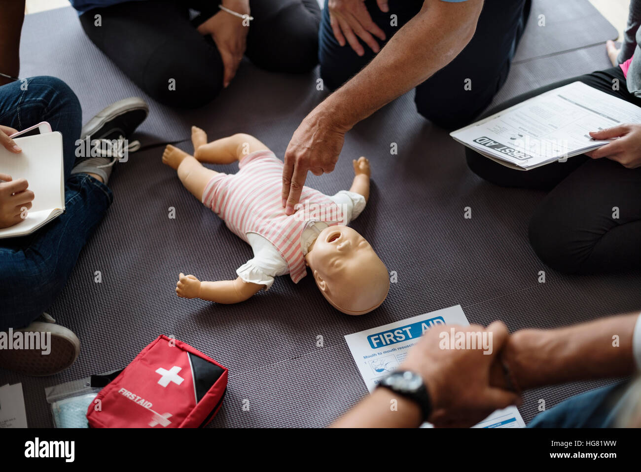 CPR First Aid Training Concept Stock Photo - Alamy