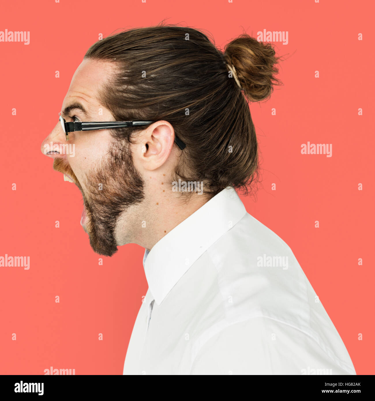 Man Scream Shouting Furious Portrait Concept Stock Photo - Alamy