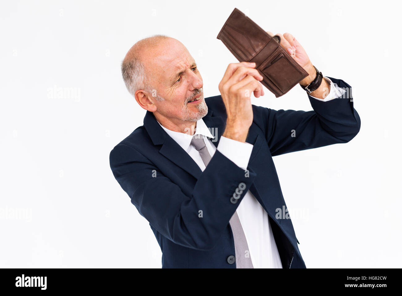 Male Shows Empty Wallet Moneyless Concept Stock Photo - Alamy