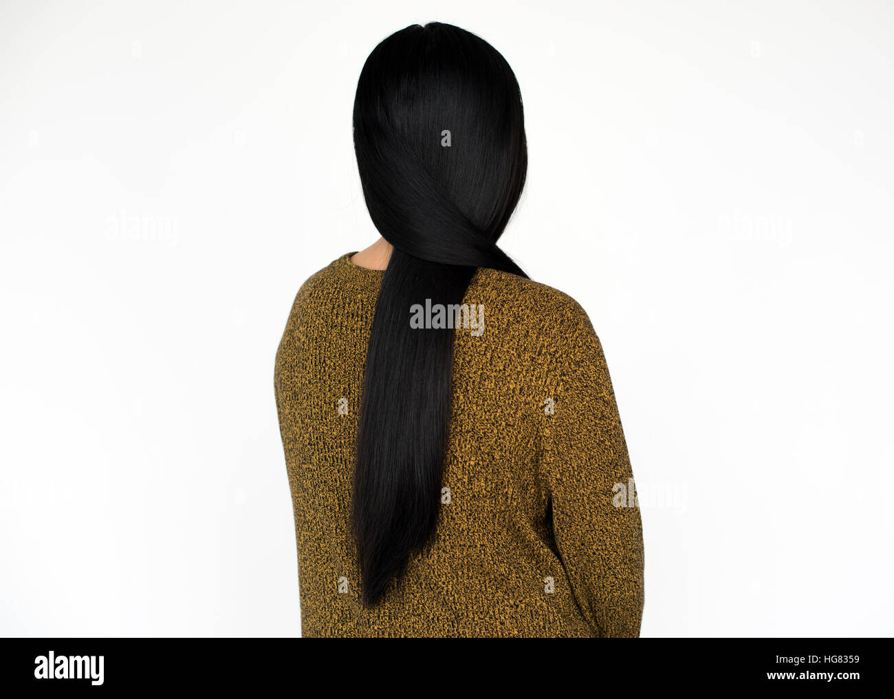 Woman Long Hair Rear View Portrait Concept Stock Photo - Alamy
