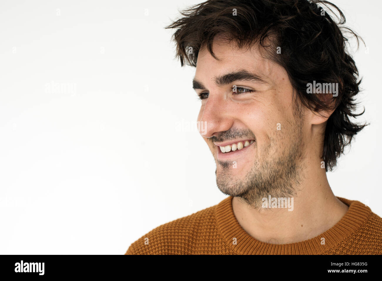 Man Smiling Happiness Portrait Concept Stock Photo - Alamy
