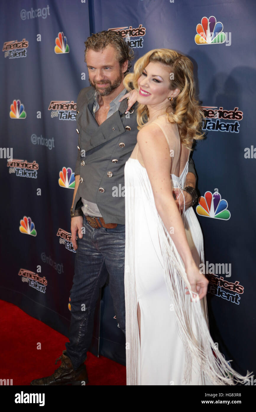 William Close and Emily West arrive at the America's Got Talent Season ...
