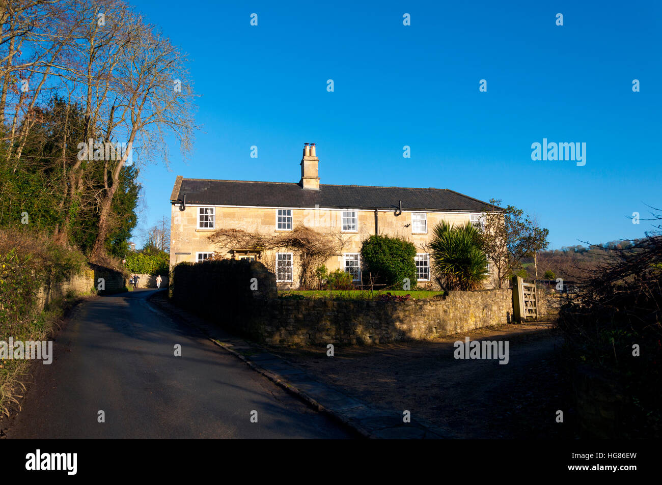 Poundhill Cottages, Batheaston, Somerset, England, UK Stock Photo - Alamy