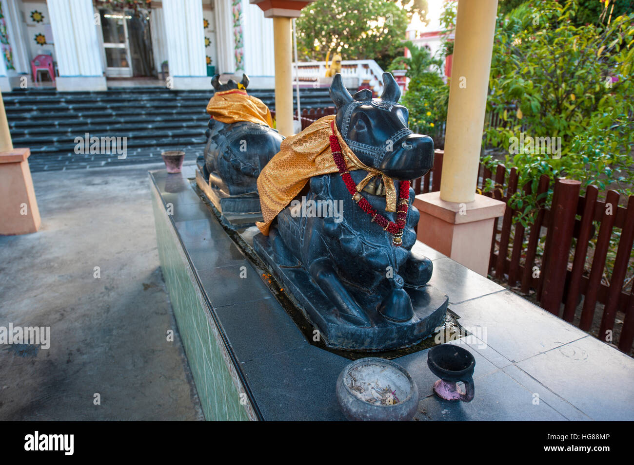 Maheswarnath Mandir, a Hindu temple located in the village of Triolet ...