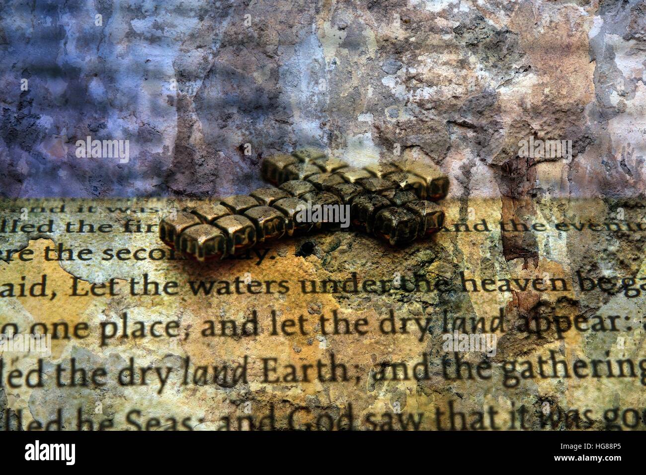 Cross and bible Stock Photo - Alamy
