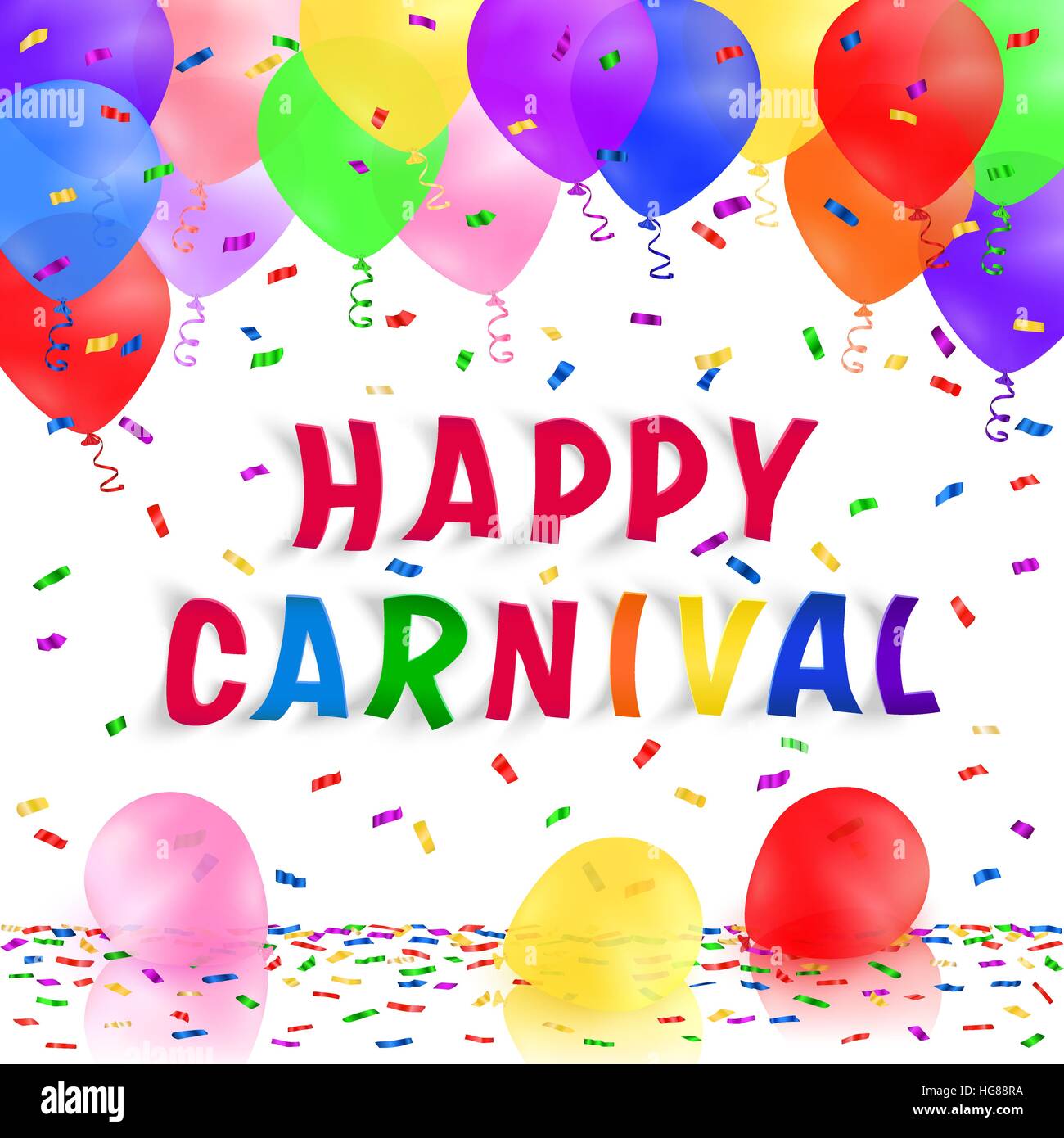 Carnival party realistic poster Stock Vector Images - Alamy