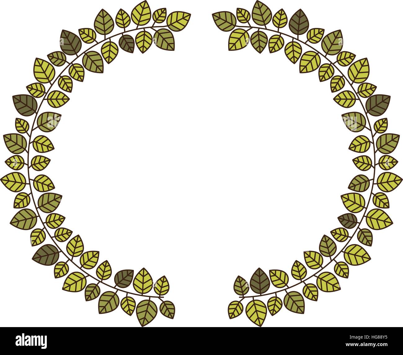 pair frames of green leaves Stock Vector Image & Art - Alamy