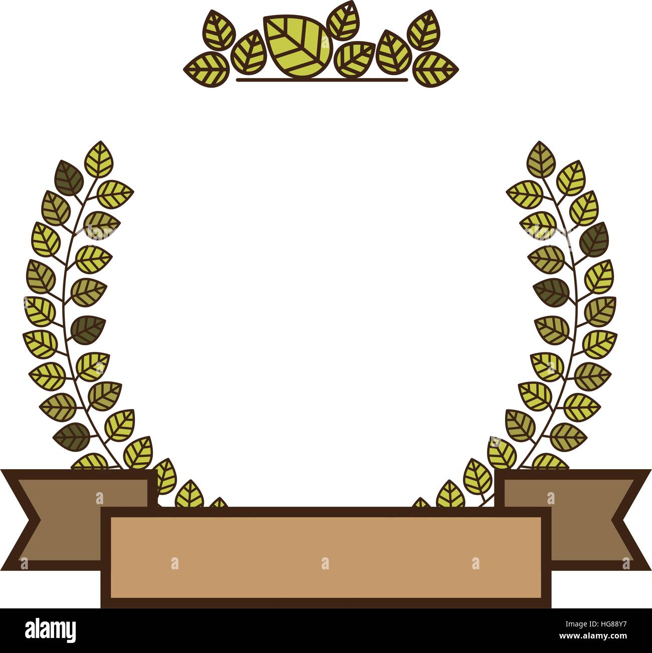 Arch frame border leaves leaf hi-res stock photography and images - Alamy