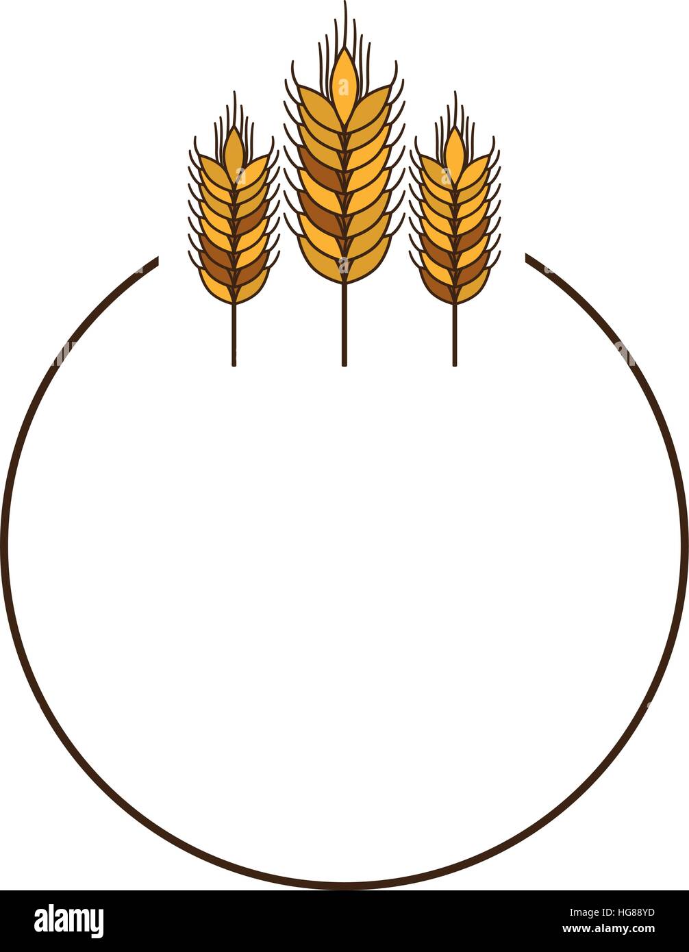 three spikes with circular border Stock Vector Image & Art - Alamy