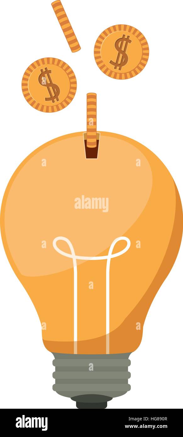 Energy bulb coins Stock Vector Images - Alamy