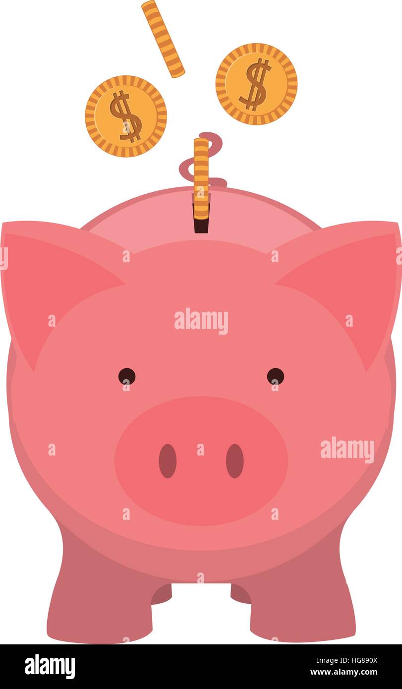 Currency piggybank Stock Vector Images - Alamy