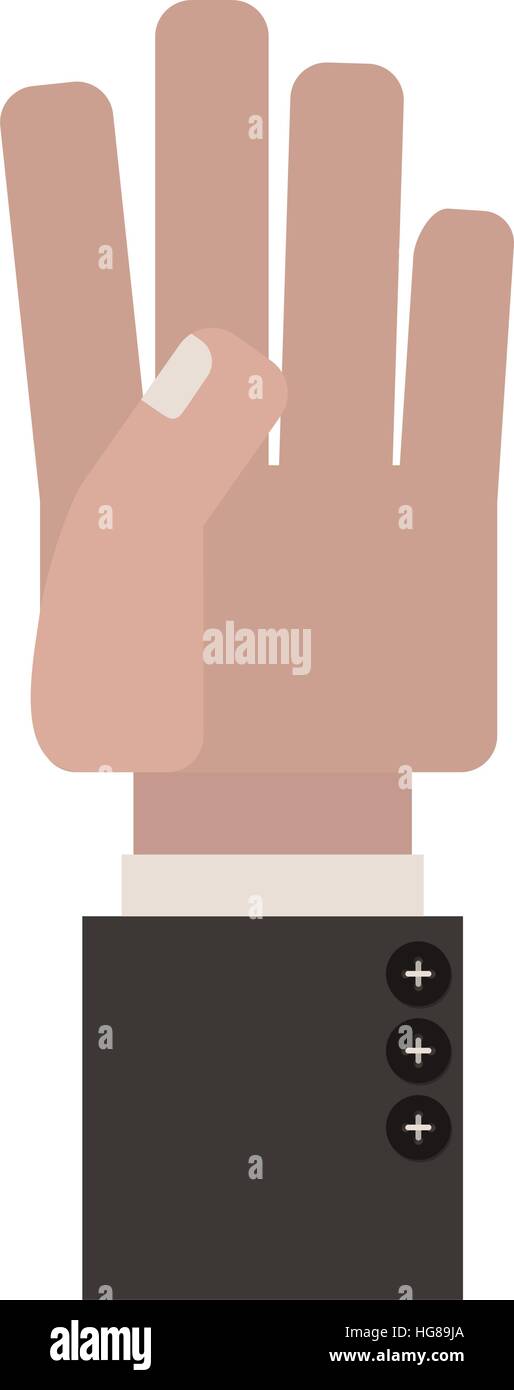 palm view hand with formal suit sleeve Stock Vector Image & Art - Alamy