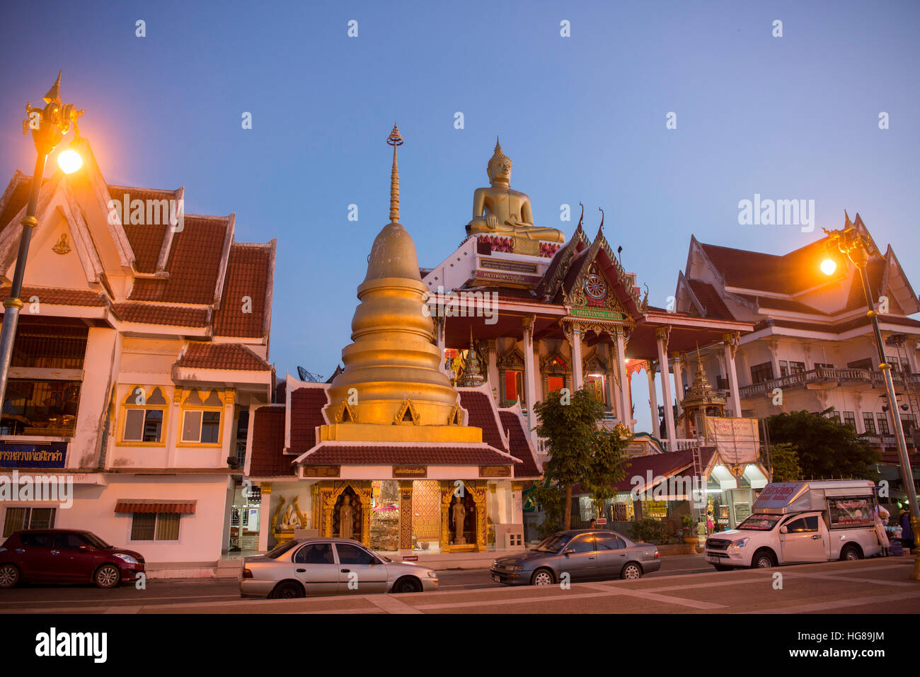 the Temple Wat lamduan at the mekong river in the town of Nong Khai in ...