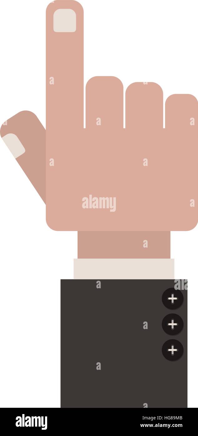 hand pointing with formal suit sleeve Stock Vector Image & Art - Alamy
