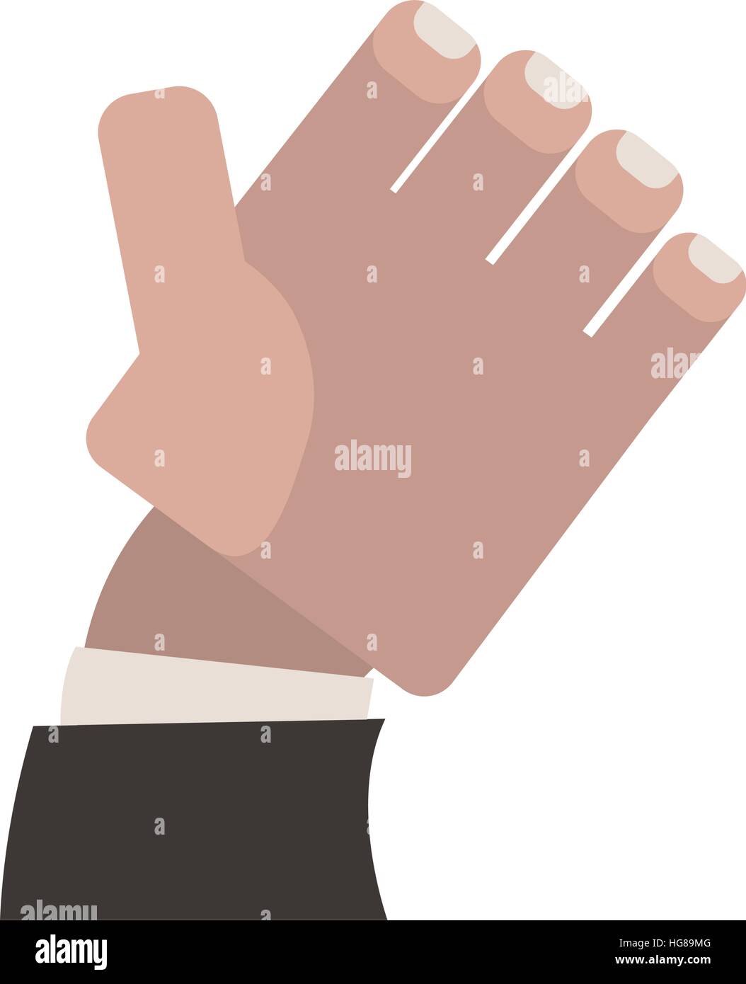 semi open hand with formal suit sleeve Stock Vector Image & Art - Alamy