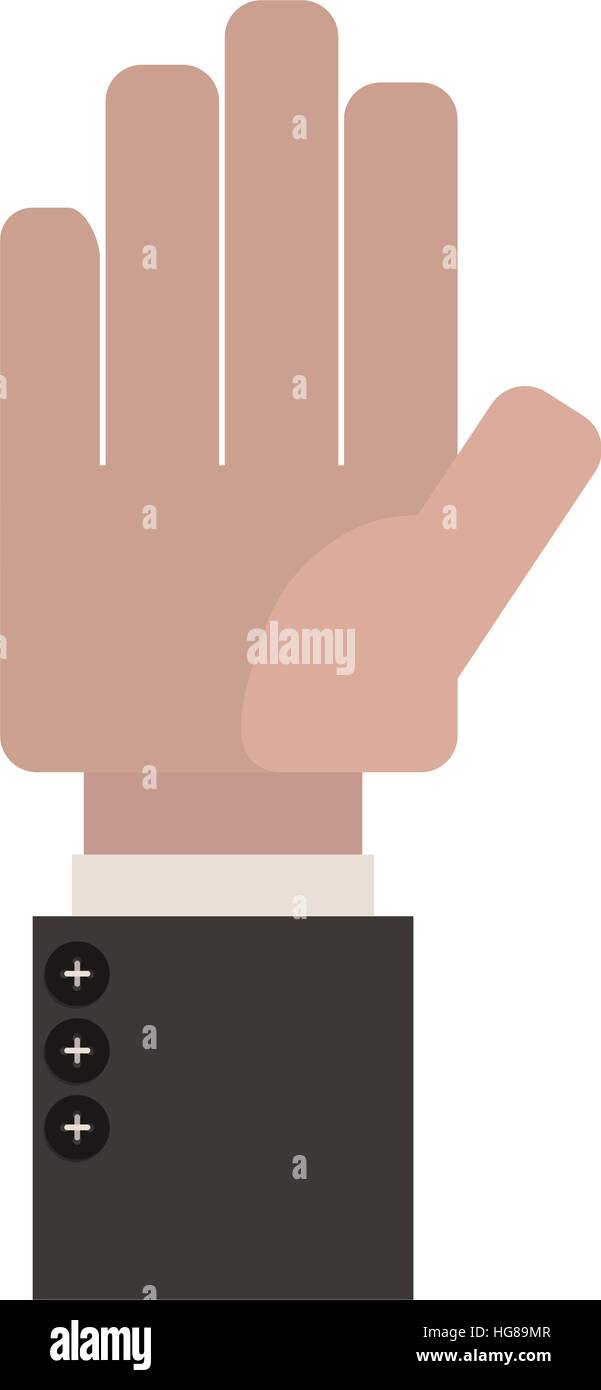Open palm hand formal suit Stock Vector Images - Alamy