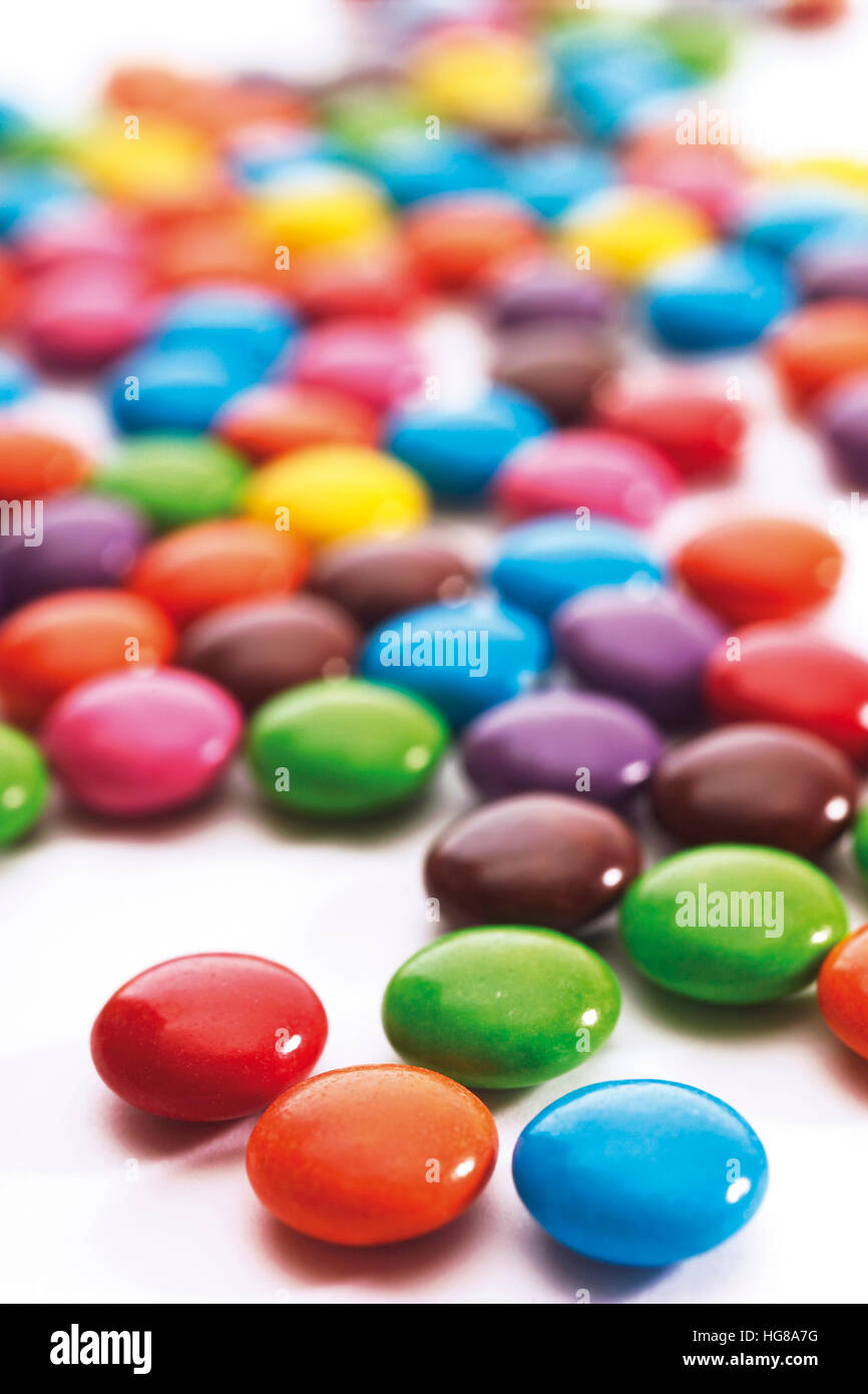 Colourful chocolate lentils Stock Photo - Alamy