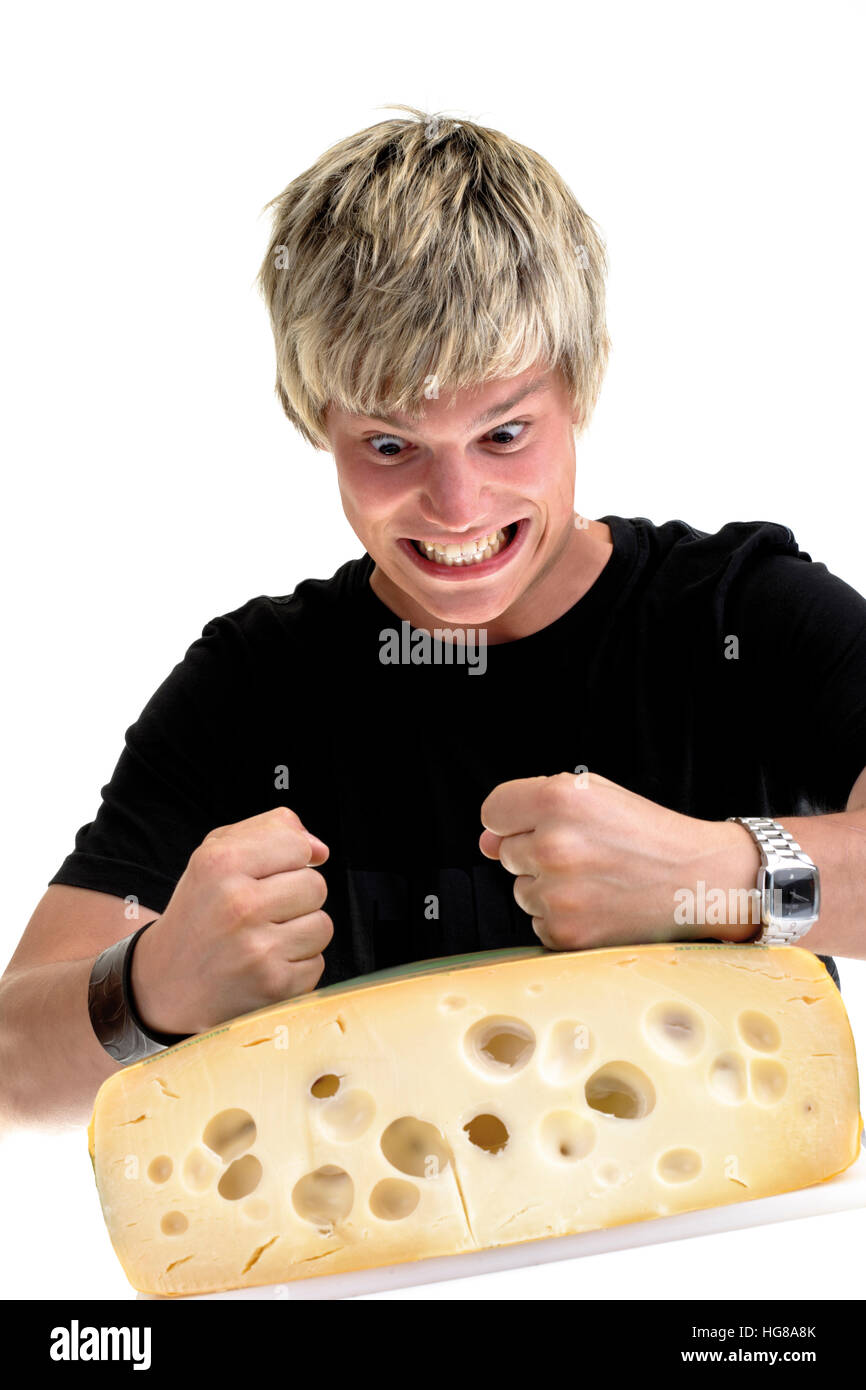 Young man pounding a cheese hi-res stock photography and images - Alamy