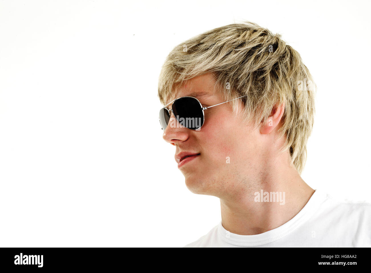 Man blonde profile Cut Out Stock Images & Pictures - Alamy