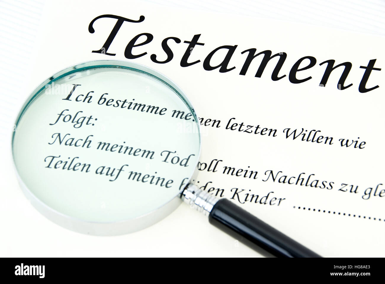 Inheritance testament Cut Out Stock Images & Pictures - Alamy