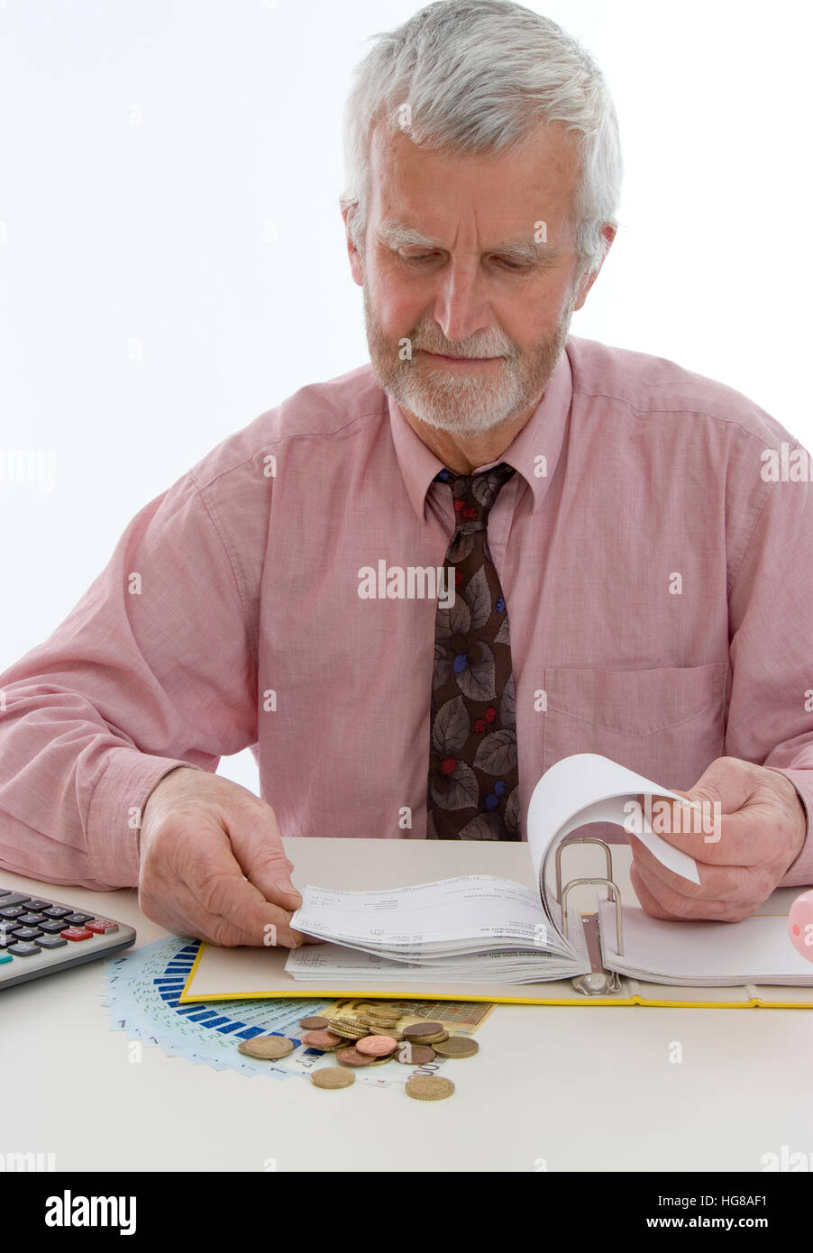 Pensioner and bank statements hi-res stock photography and images - Alamy