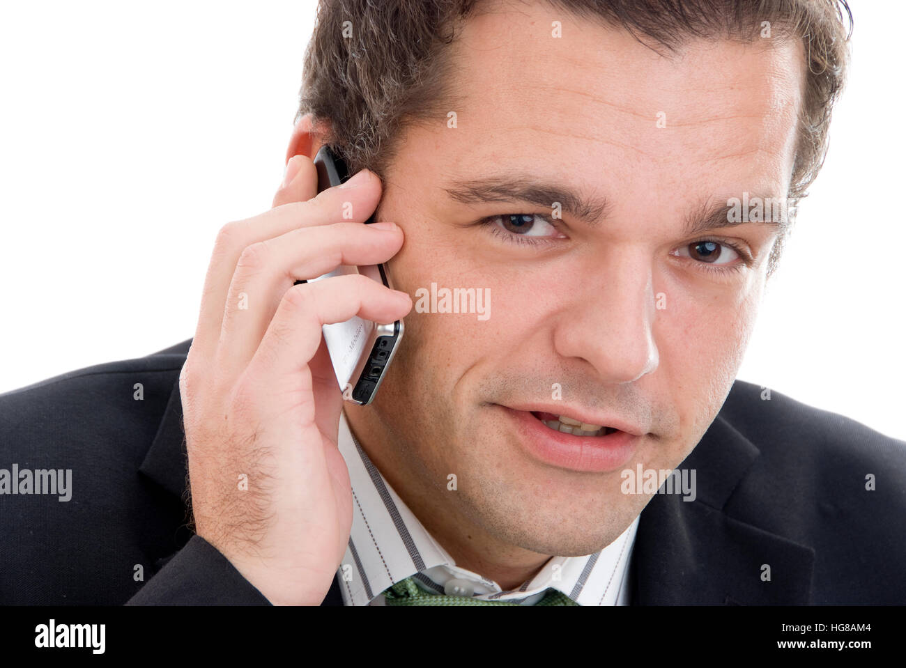 Young man with mobile phone Stock Photo - Alamy