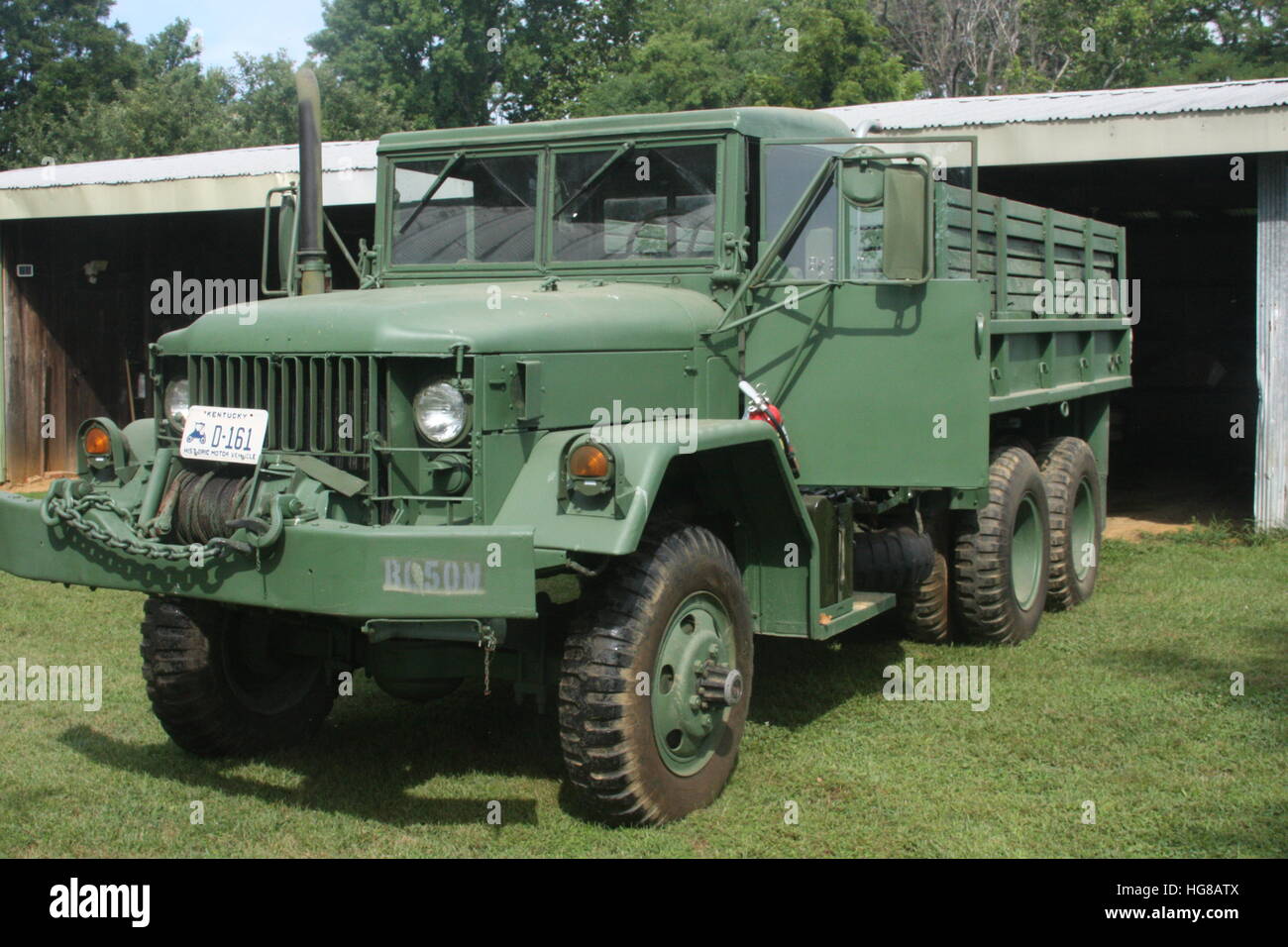 Large green army truck Stock Photo - Alamy