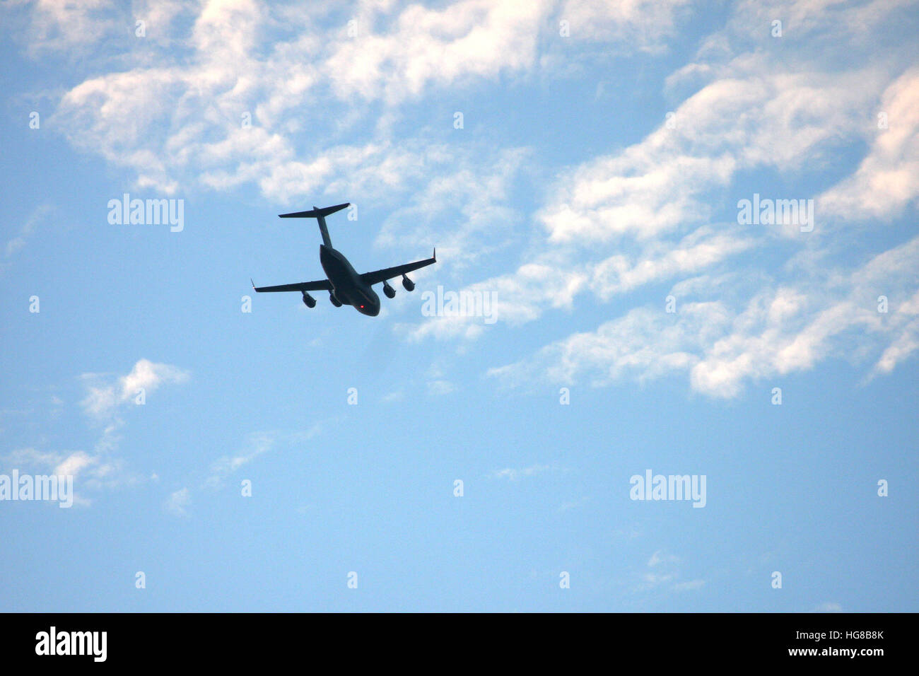 Airplane in flight Stock Photo - Alamy