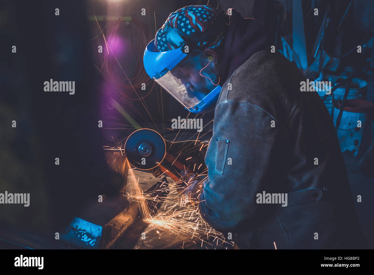 Side view welder in hi-res stock photography and images - Alamy