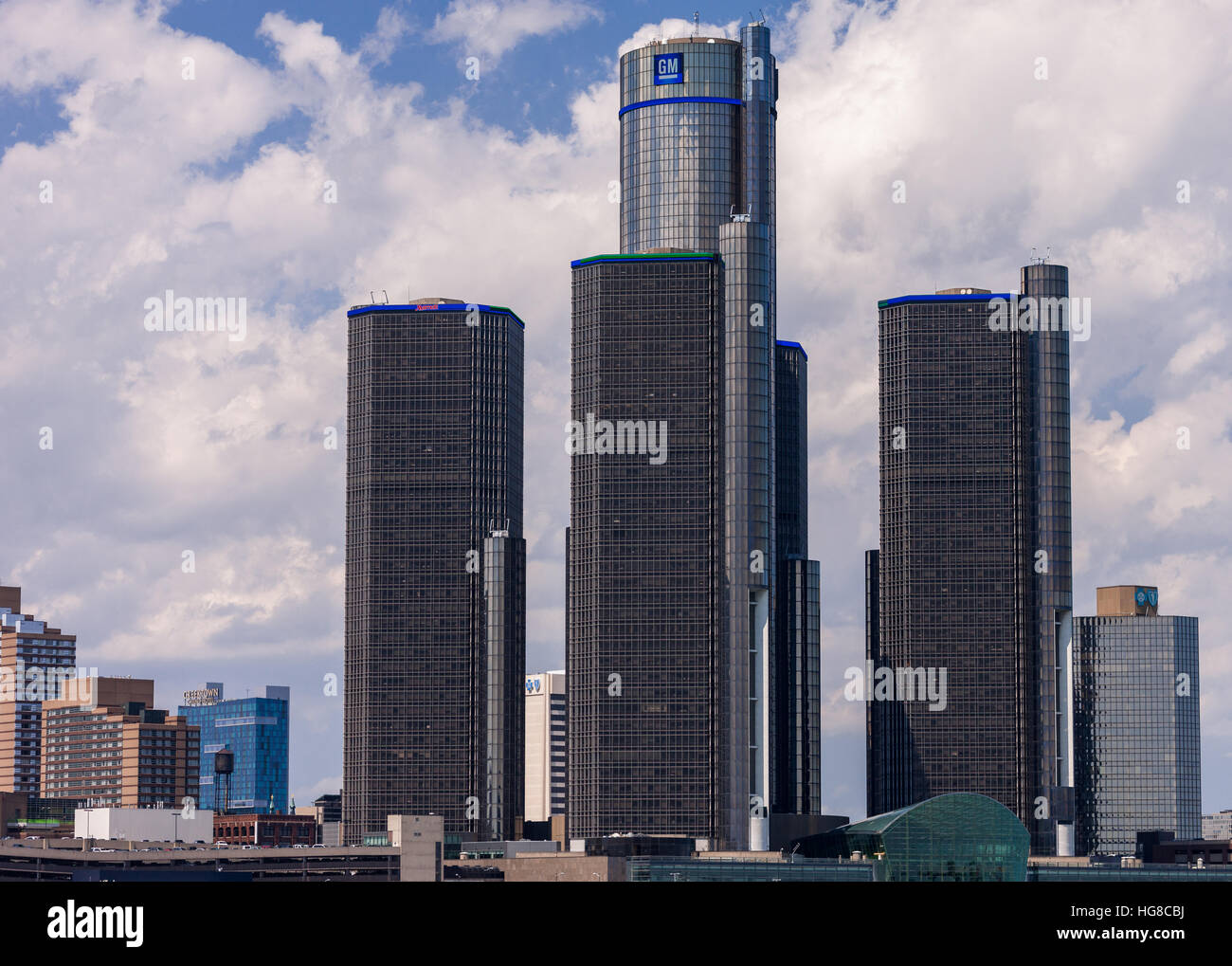 Detroit seen from windsor canada hi-res stock photography and images ...
