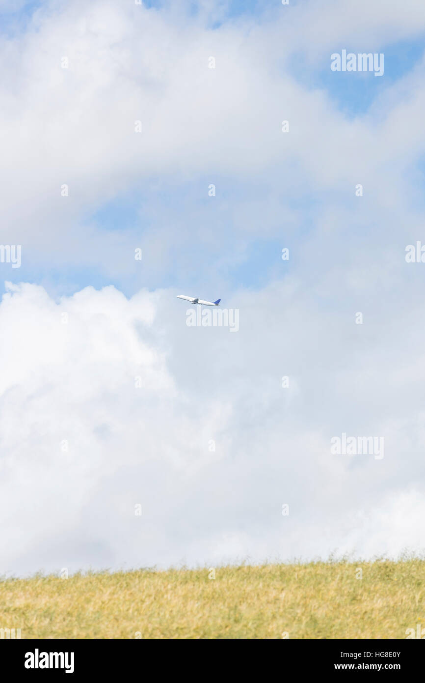 Airplane over field sky air vehicle hi-res stock photography and images ...