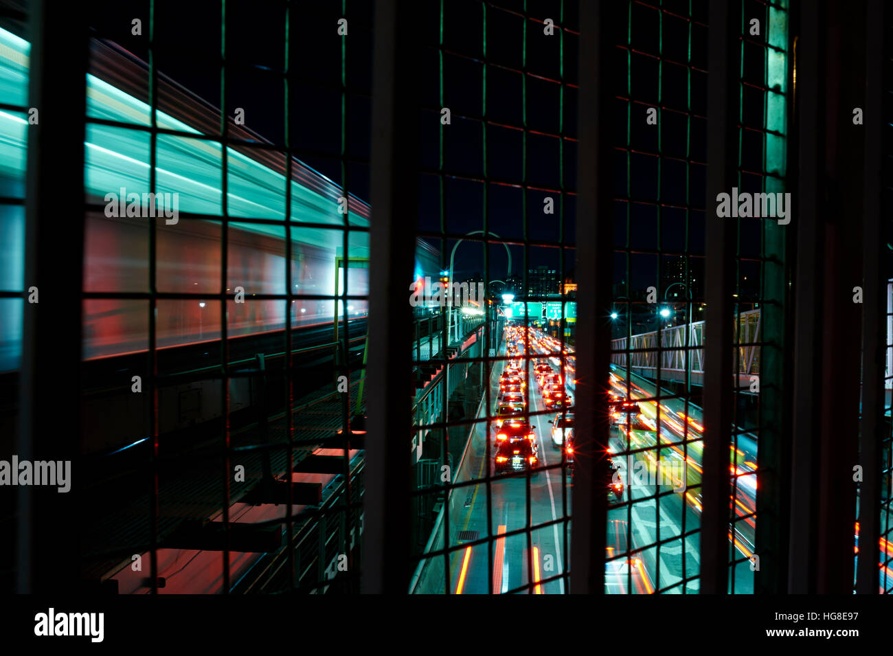 Light rail train on bridge hi-res stock photography and images - Alamy