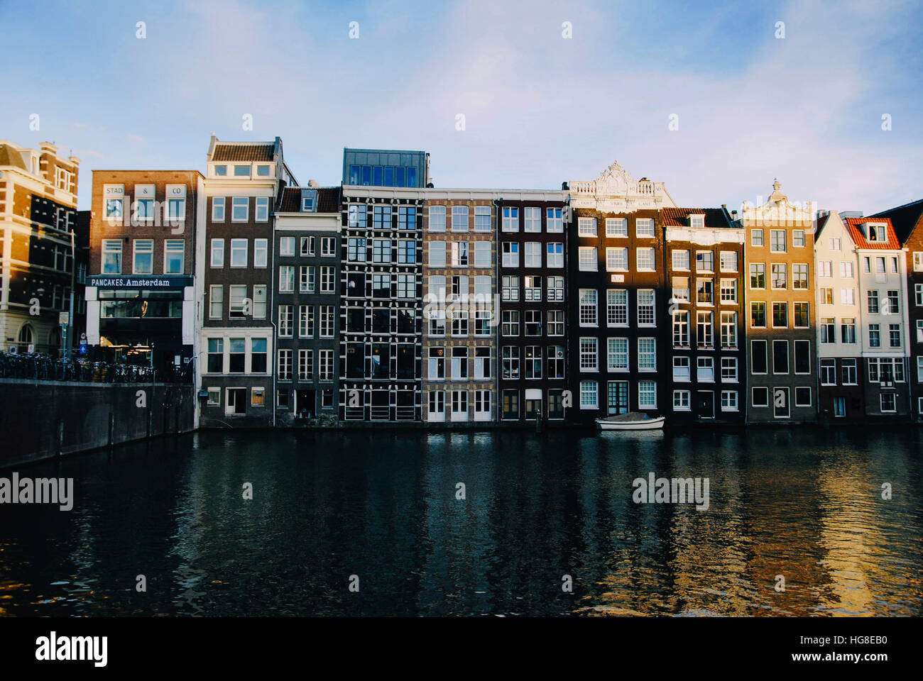 View of canal against buildings in city Stock Photo - Alamy