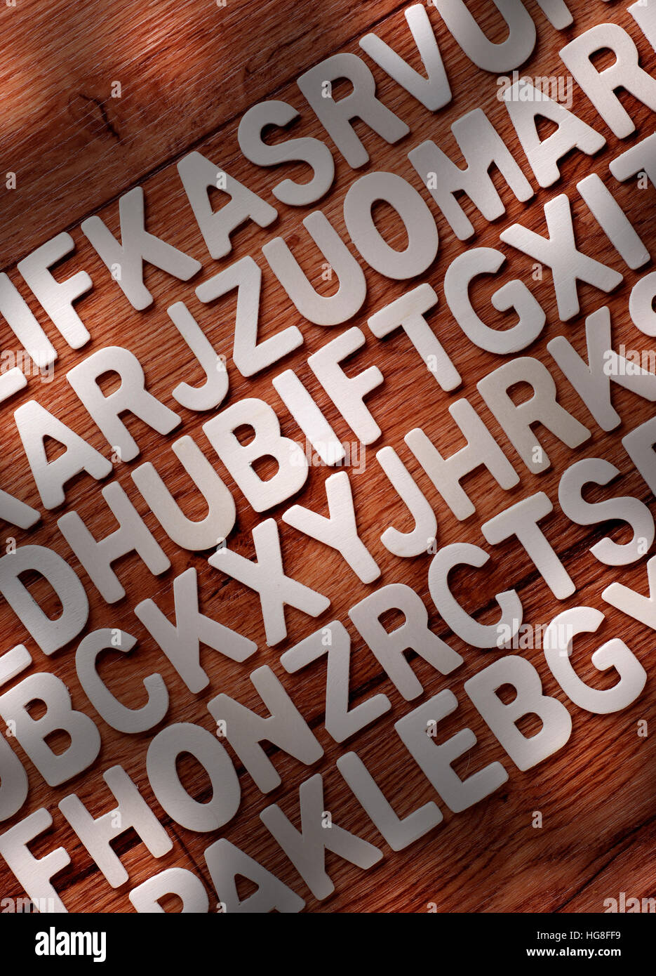 pile of letters on the wooden table Stock Photo - Alamy