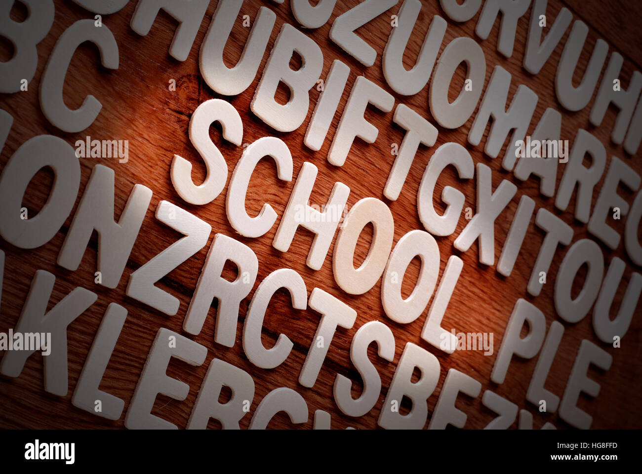 pile of letters on the wooden table Stock Photo - Alamy