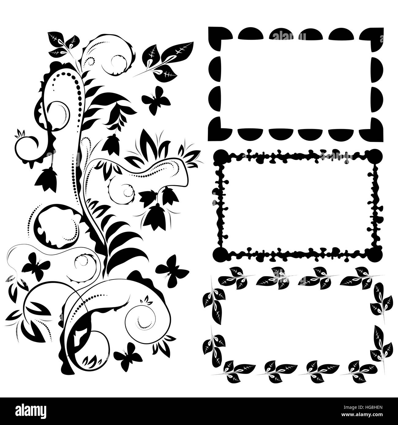 Ornamental design elements and frames Stock Vector Image & Art - Alamy