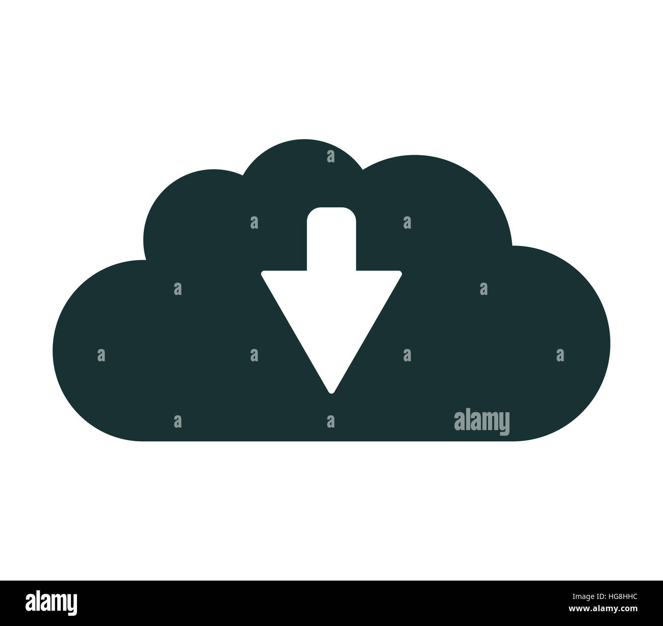 Cloud download icon arrow Cut Out Stock Images & Pictures - Alamy