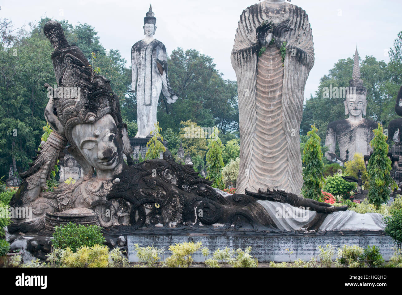 the Sala Kaew Ku Sculpture Park near the town of Nong Khai in Isan in ...