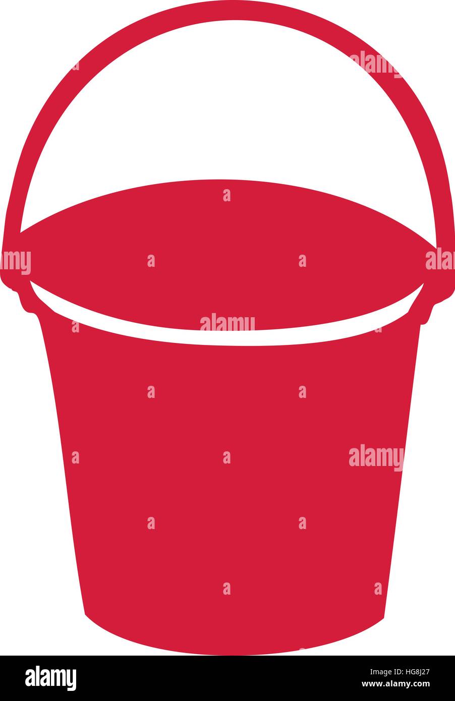 Red bucket Stock Vector Images - Alamy